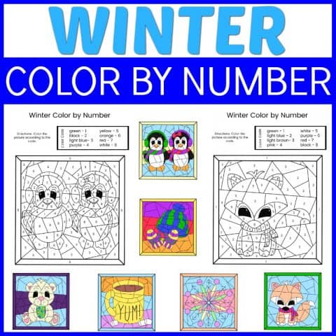 Winter Color by Number Printables - Views From a Step Stool