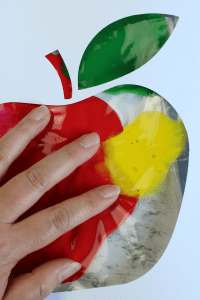 Apple Sensory Bag with Paint - Views From a Step Stool