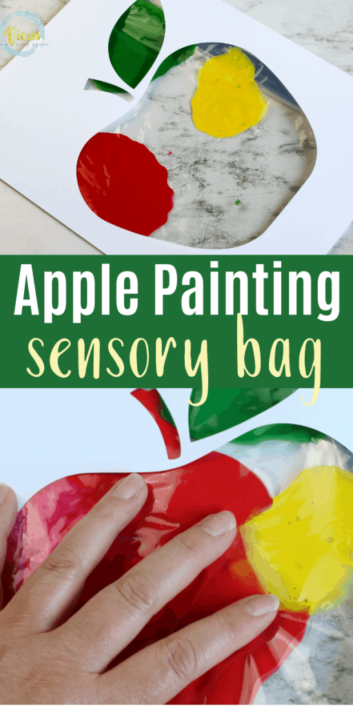Apple Sensory Bag with Paint - Views From a Step Stool