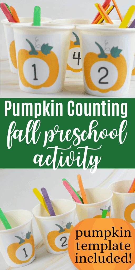 Pumpkin Counting Activity with Popsicle Sticks - Views From a Step Stool