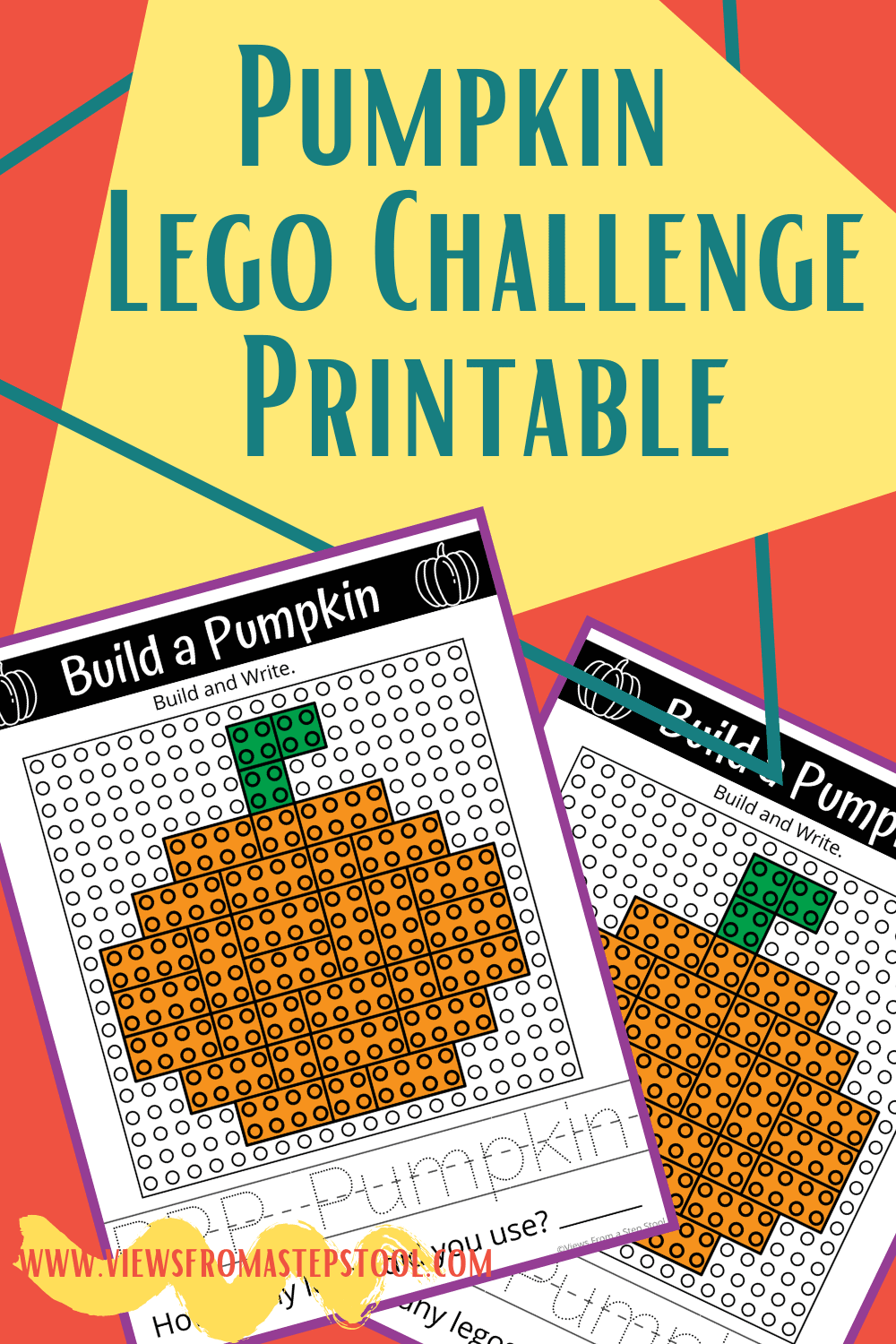 Pumpkin Lego Challenge: Free Build and Write Printable - Views From a ...
