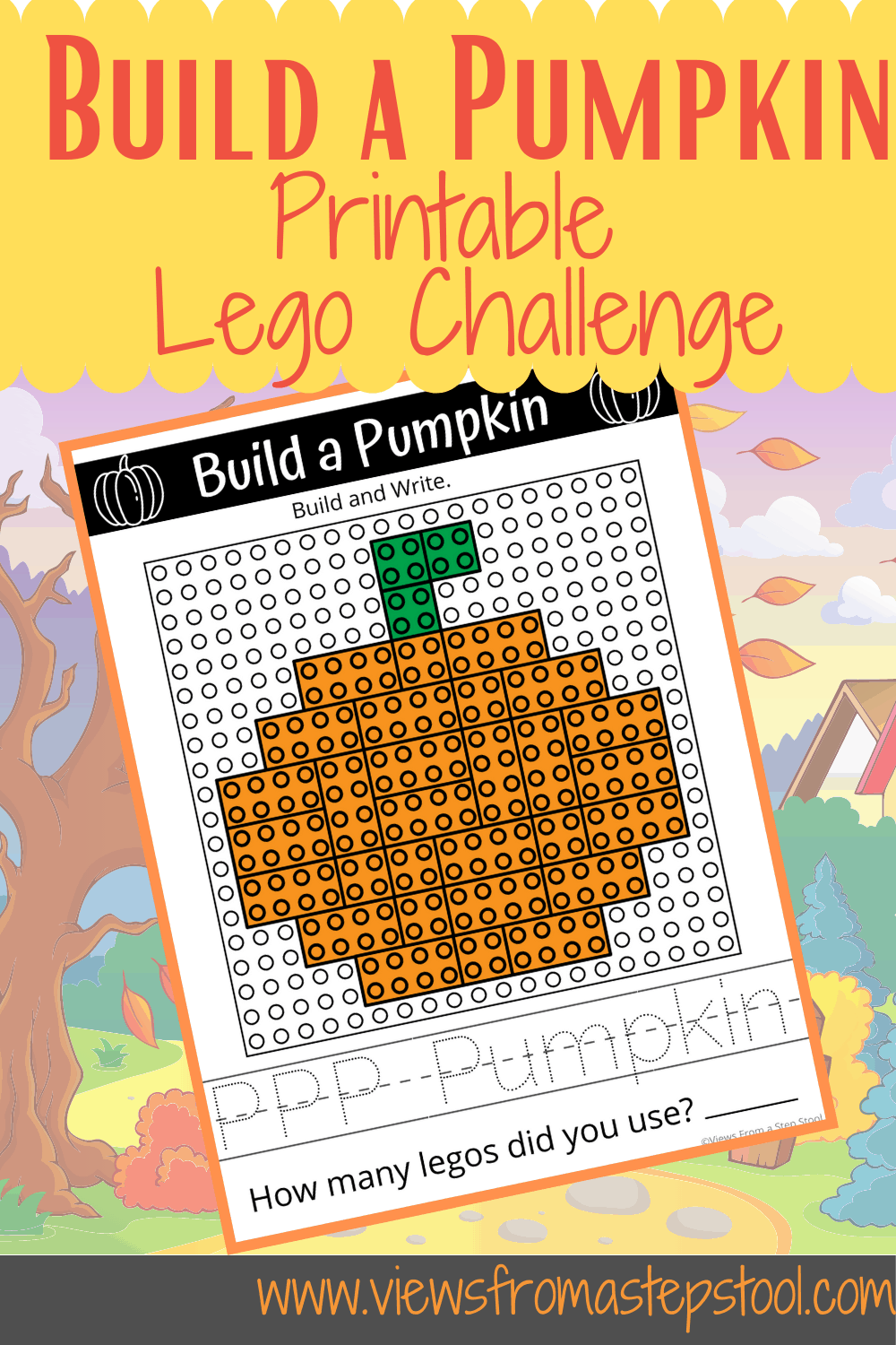 Pumpkin Lego Challenge: Free Build and Write Printable - Views From a ...