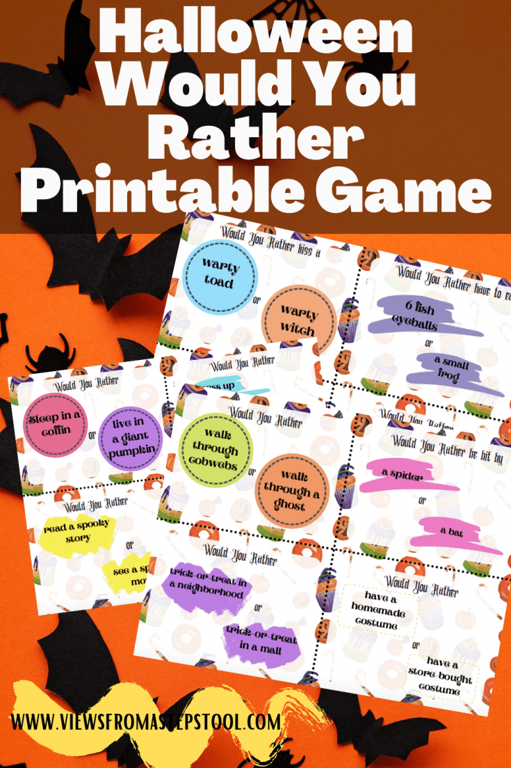 Would You Rather Halloween Printable Game - Views From a Step Stool