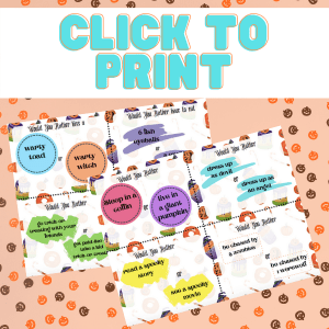 Would You Rather Halloween Printable Game - Views From a Step Stool