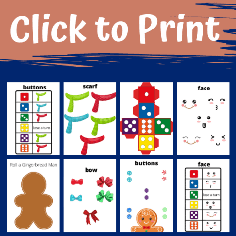 Roll a Gingerbread Man Christmas Board Game - Views From a Step Stool