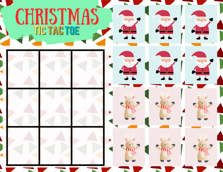 Christmas Tic Tac Toe Printable Game - Views From a Step Stool