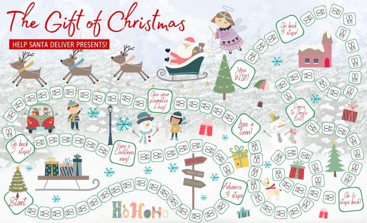 The Gift of Christmas Printable Board Game - Views From a Step Stool