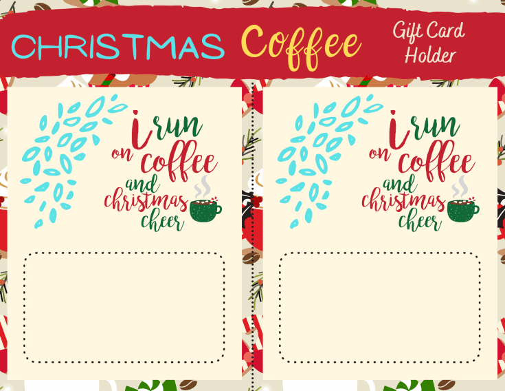 Printable Coffee Gift Card Holder for Christmas - Views From a Step Stool