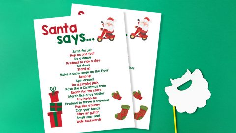Santa Says Printable Christmas Game - Views From a Step Stool