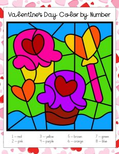Valentine's Day Color by Number Printables - Views From a Step Stool