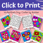 Valentine's Day Color by Number Printables - Views From a Step Stool