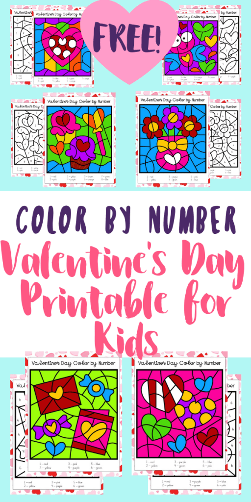 Valentine's Day Color by Number Printables - Views From a Step Stool