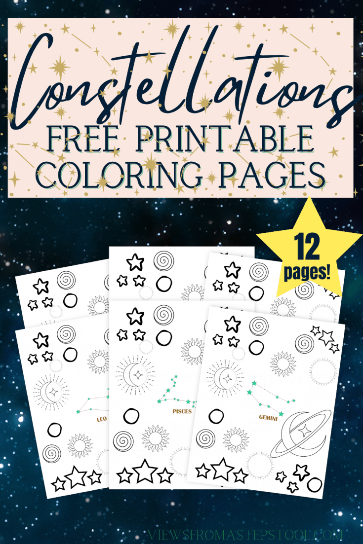 Constellations for Kids: Constellation Coloring Pages, Flashcards and ...