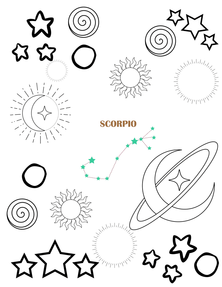 Constellations for Kids: Constellation Coloring Pages, Flashcards and ...
