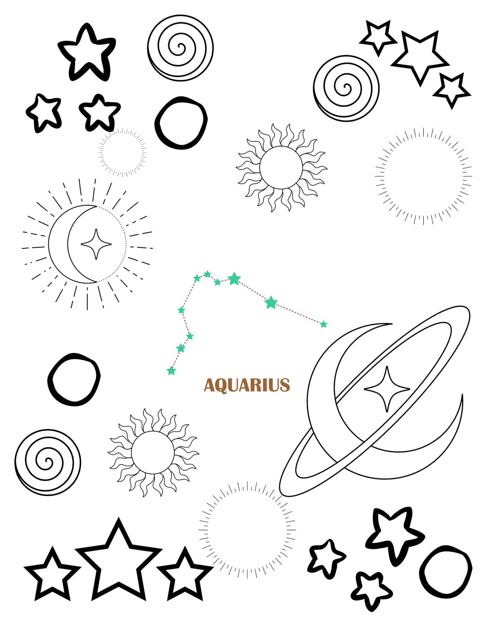 Constellations for Kids: Constellation Coloring Pages, Flashcards and ...