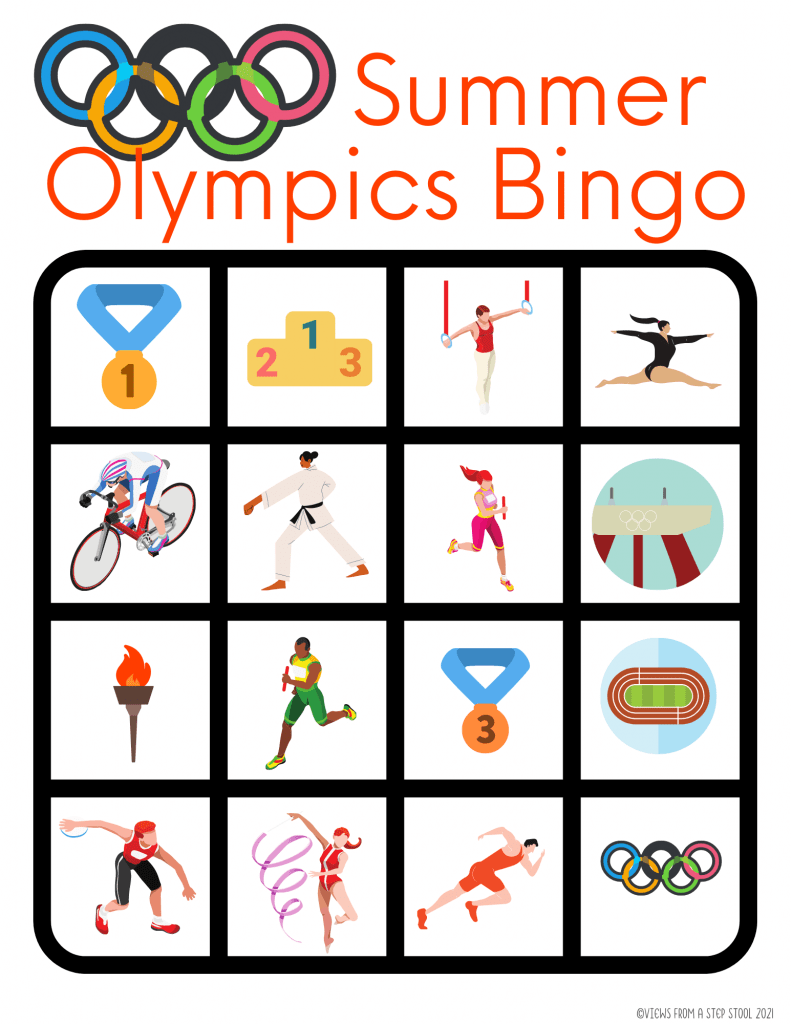 Summer Olympics Bingo Game Printable - Views From a Step Stool
