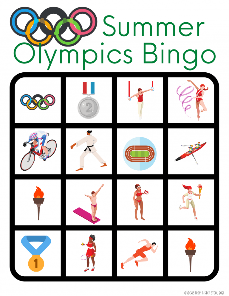 Summer Olympics Bingo Game Printable - Views From a Step Stool