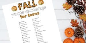 Fall Photo Challenge for Teens Printable - Views From a Step Stool