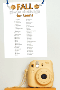 Fall Photo Challenge for Teens Printable - Views From a Step Stool