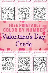Printable Color by Number Valentine's Day Cards for Kids - Views From a ...