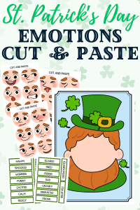 St. Patrick's Day Emotion Cut and Paste Printable Activity - Views From ...