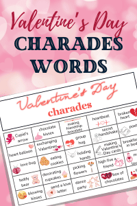 Valentine's Day Charades Words - Views From a Step Stool