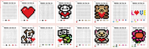 Valentine's Day Pixel Art Color by Number: Free Printables - Views From ...
